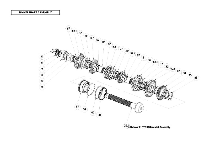 FTR Pinion Shaft Assembly – Taylor Race Engineering